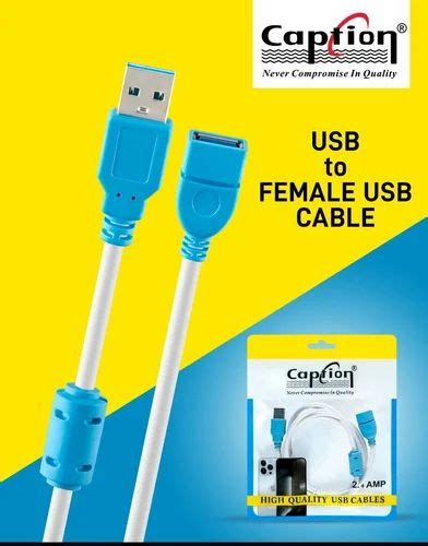 Electric Caption Female Usb Cable For Mobile Cable Size 1000mm At