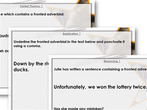 Year 4 Gps Recognising Fronted Adverbials 1 Lesson Autumn Block 3 By Classroom Secrets