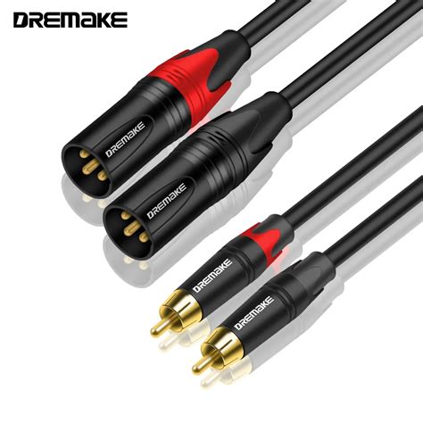 DREMAKE XLR Para Cabo De Udio RCA Mic Connection Cord XLR Duplo Para