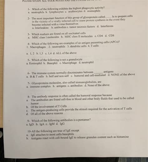 Solved 1 Which Of The Following Exhibits The Highest Chegg