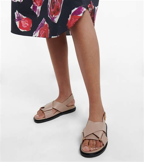 Marni Fussbett Leather Sandals Marni
