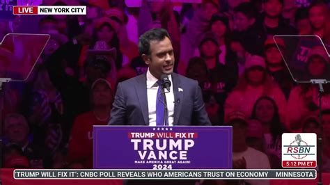 Full Speech Vivek Ramaswamy Delivers Remarks At Madison Square Garden