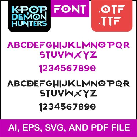 Kpop Demon Hunters Font Download Etsy España