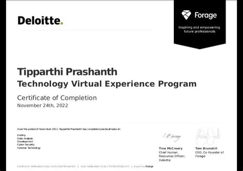 Tipparthi Prashanth On Linkedin Deloitte Forage Coding