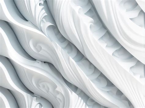 Premium Ai Image Abstract White Seamless Waves Pattern Illustration