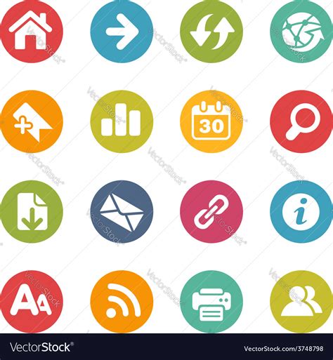 web navigation icons royalty free vector image
