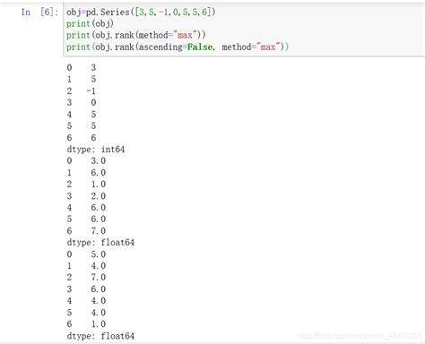 Pandas Rank函数排名的用法与解释 Csdn博客