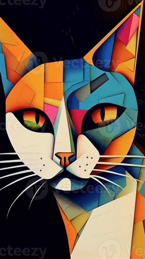 Picasso Cubism Cat