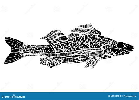 Zentangle Stylized Fish Stock Vector Illustration Of Drawn