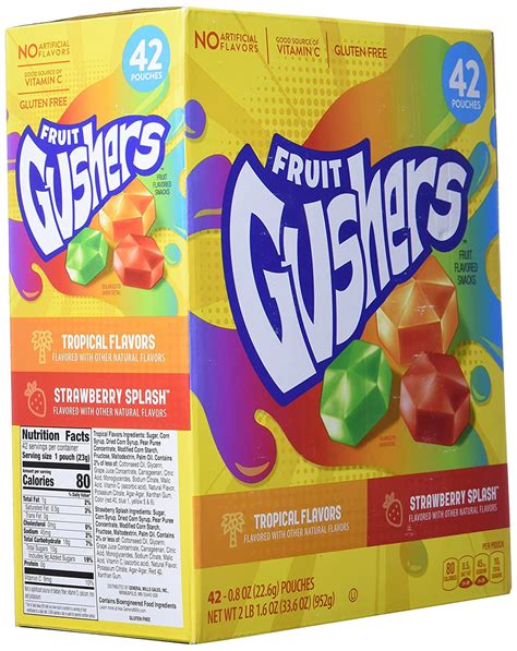 Fruit Gushers Fruit Flavoured Snacks 952g 42 Pouches