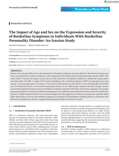Pdf The Impact Of Age And Sex On The Expression And Severity Of