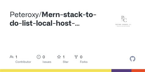 Github Peteroxy Mern Stack To Do List Local Host Endpoints