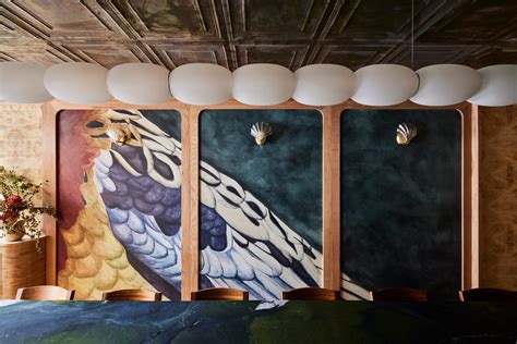 Bird Feathers Inform Bar Miller Interior By Polonsky And Friends