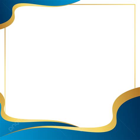 Gold Line Blue Background Certificate Border Frame Clipart Border