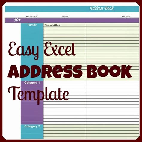 Phone Book Template Excel