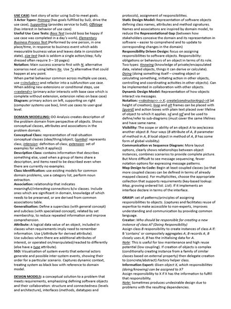 Software Modelling And Design Note Sheet Pdf Class Computer