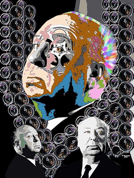 Alfred Hitchcock Pop Art Portrait Pop Art Portraits Pop Art Pictures