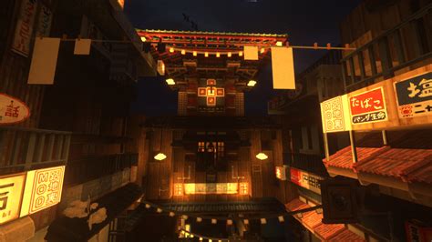 Japanese Yokai City Minecraft Map