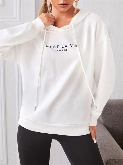 Shein هودي بجرافيك شعار