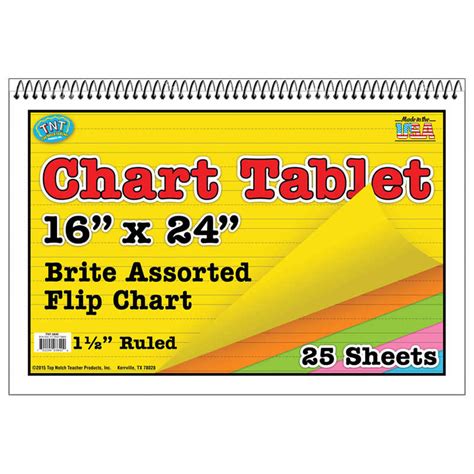 Teachersparadise Top Notch Teacher Products Brite Chart Tablet 16 X