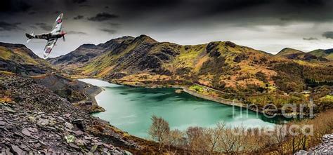 Llyn Peris Spitfire Snowdonia By Adrian Evans