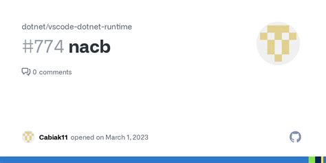 Nacb · Issue 774 · Dotnetvscode Dotnet Runtime · Github