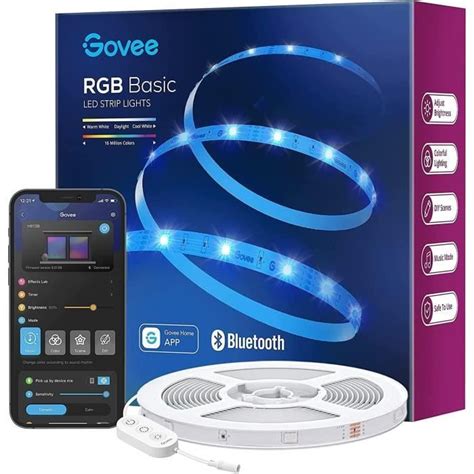 Led Chambre Ruban Led M Bande Led Rgb Bluetooth Avec Contrôle App Scènes Et