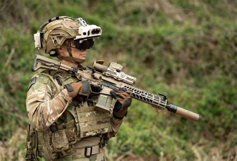 Us Army Soldier Donning An Ivas Integrated Visual Augmentation System