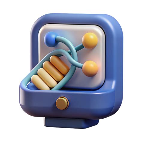 Impressive Contemporary Genetic Sequencing Device With Dna Helix Display Professional 59919632 Png