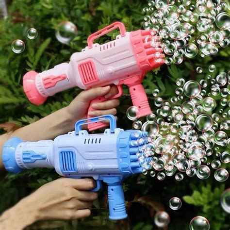 Súng Bắn Bong Bóng Xà Phòng đồ Chơi Cho Bé Thiết Kế 32 Nòng Cỡ Bự Chất