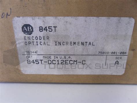 Allen Bradley 845t Dc12ecm C Encoder Optical Incremental Plc Toolbox Supply