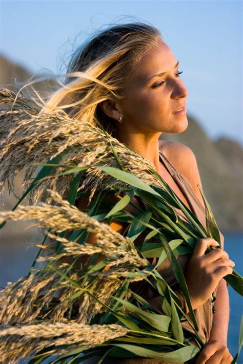 Blonde Girl In The Field Stock Photo Image Of Fall Girl