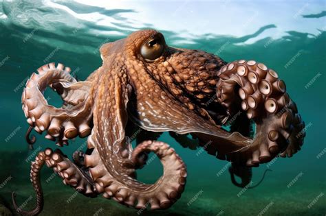 Premium Ai Image Octopus Krakens Tentacles Snaking Out Of The Water