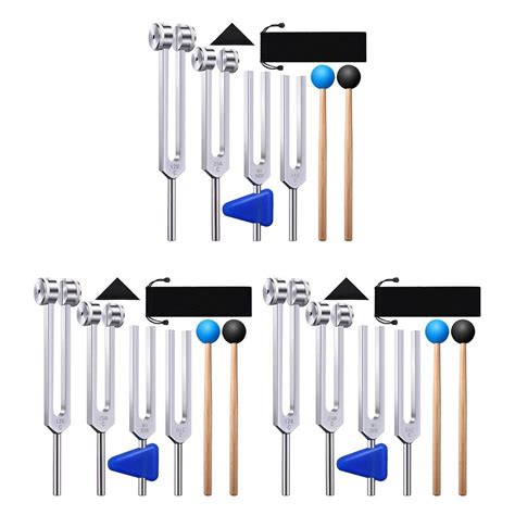 12 Pack Tuning Fork Set128 Hz256 Hz512 Hz528 Hzwith Tuning Fork