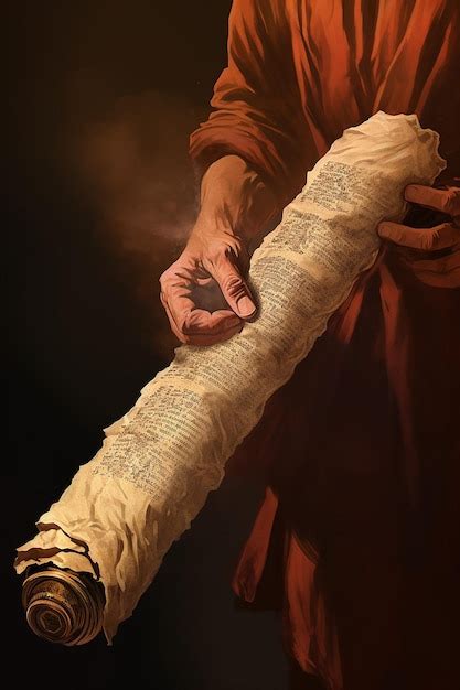 Premium Photo Ancient Scroll Being Unfurled With A Message About The