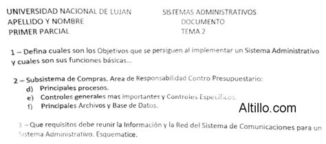 1º Parcial G Sistemas Administrativos 2019 Unlu
