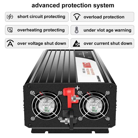 Pure Sine Wave Power Inverter 2500W DC 12V To AC120V Off Grid