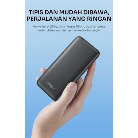 Promo Robot Rt12 Power Bank 10000mah Dual In Out Port Micro Usb Type C