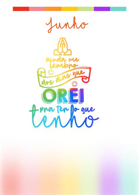 Planner Listras Coloridas Junho Capa Fazendo A Nossa Festa