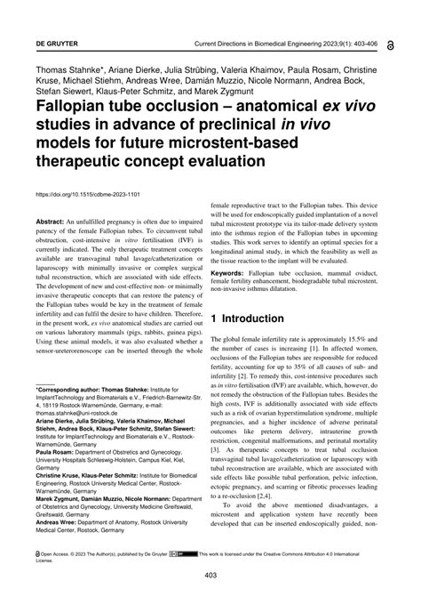 Pdf Fallopian Tube Occlusion Anatomical Ex Vivo Studies In Advance