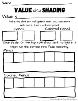 12 Shading And Value Worksheets Drawing Lessons How To Shade Worksheets
