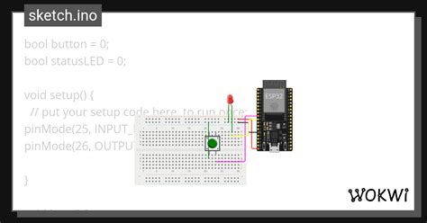 Project 17 Menyalakan Lampu Dengan Tombol Push Button Wokwi Esp32 Stm32 Arduino Simulator