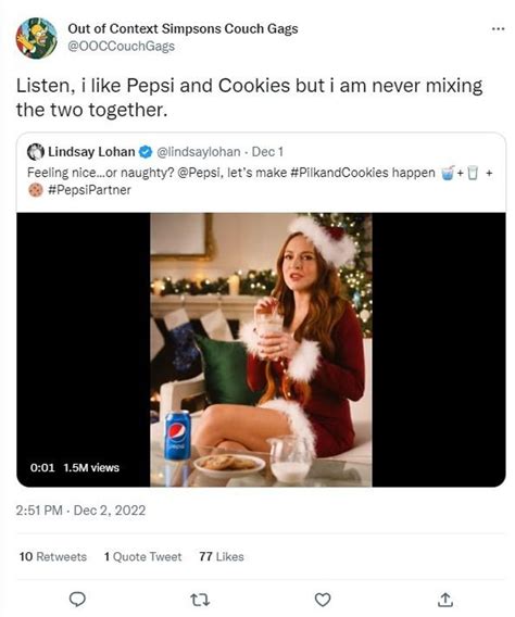 Lindsay Lohan Mixes Pepsi With Milk In New Ad And People Are