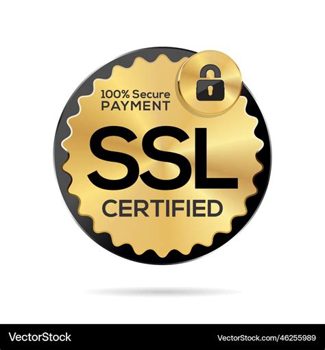 Ssl Certified Gold And Black Label 4 Royalty Free Vector