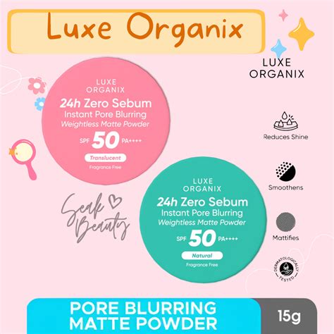 Luxe Organix 24h Zero Sebum Instant Pore Blurring Weightless Matte Pow