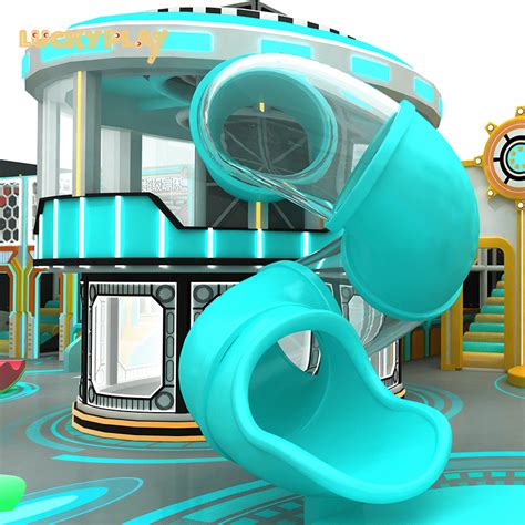 Space Themed Trampoline Slide Ball Pool Indoor Playground Space Theme