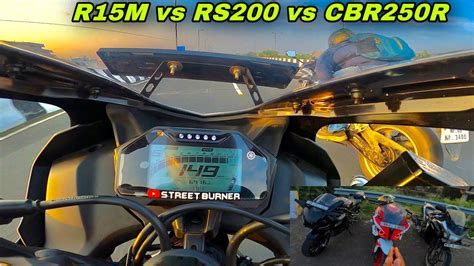 R15m Vs Cbr250r Vs Rs200 Craziest Drag Race Ever Guess The Winner