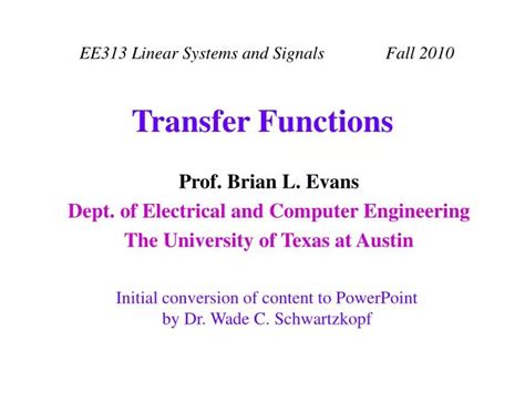 Ppt Transfer Functions Powerpoint Presentation Free Download Id Ppt Transfer Functions Powerpoint Presentation Free Download Id