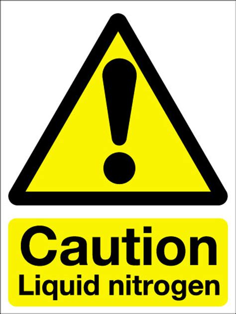 Caution Liquid Nitrogen Vinyl Sign Signs 2 Safety