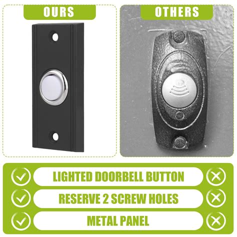 Led Lighted Doorbell Push Button Round Doorbell Push Button